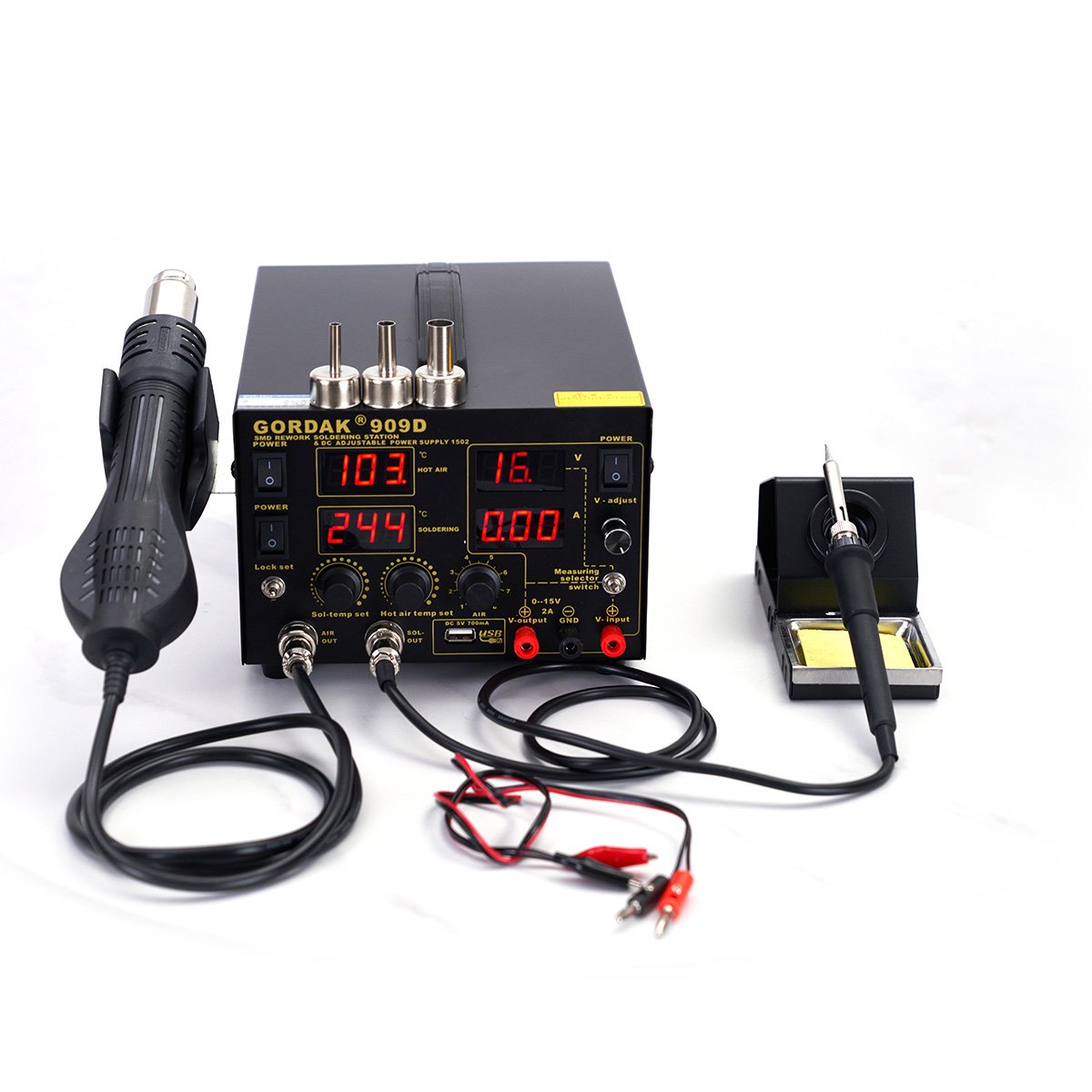 GORDAK 909D 3-in-1 Soldering and Rework Station with Adjustable DC ...